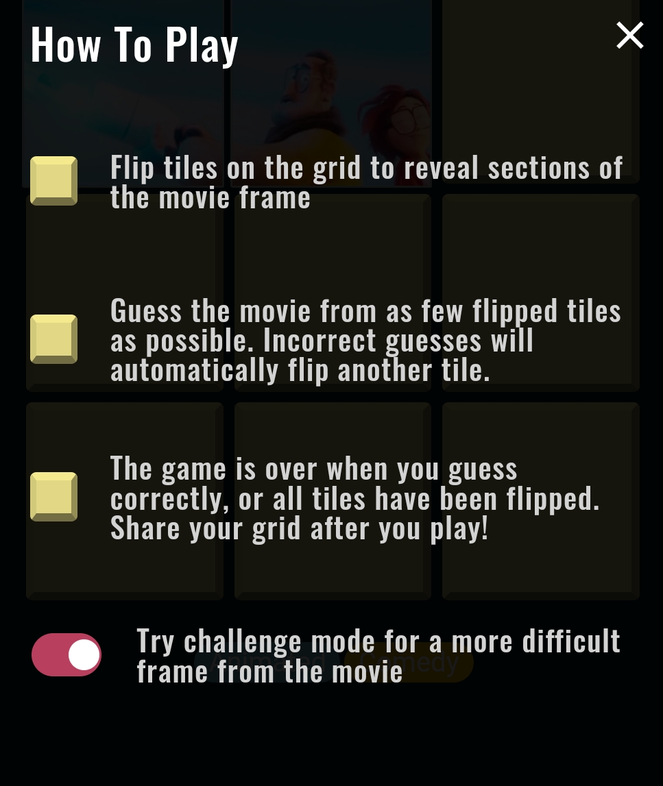 Cinenerdle Game 🕹️ Cinema Wordle