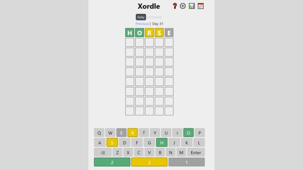 Xordle Game 🕹️ Guess two secret words y reta a tus amigos