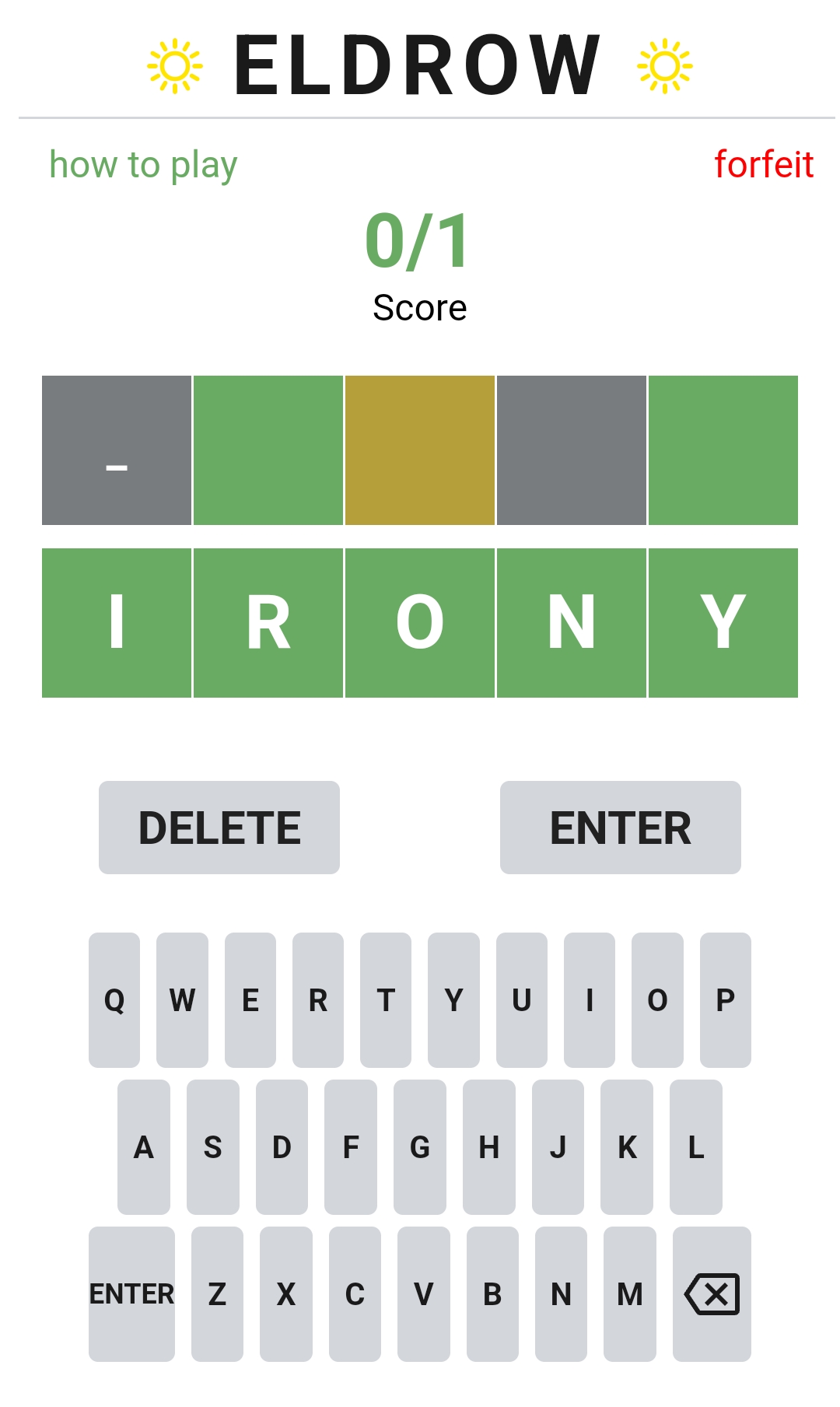 Eldrow 🎮 New game like wordle