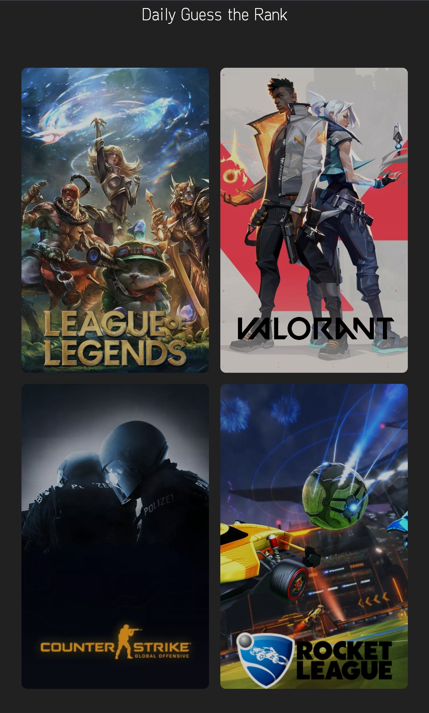 Rankdle 🕹️ Guess the rank for 3 games clips